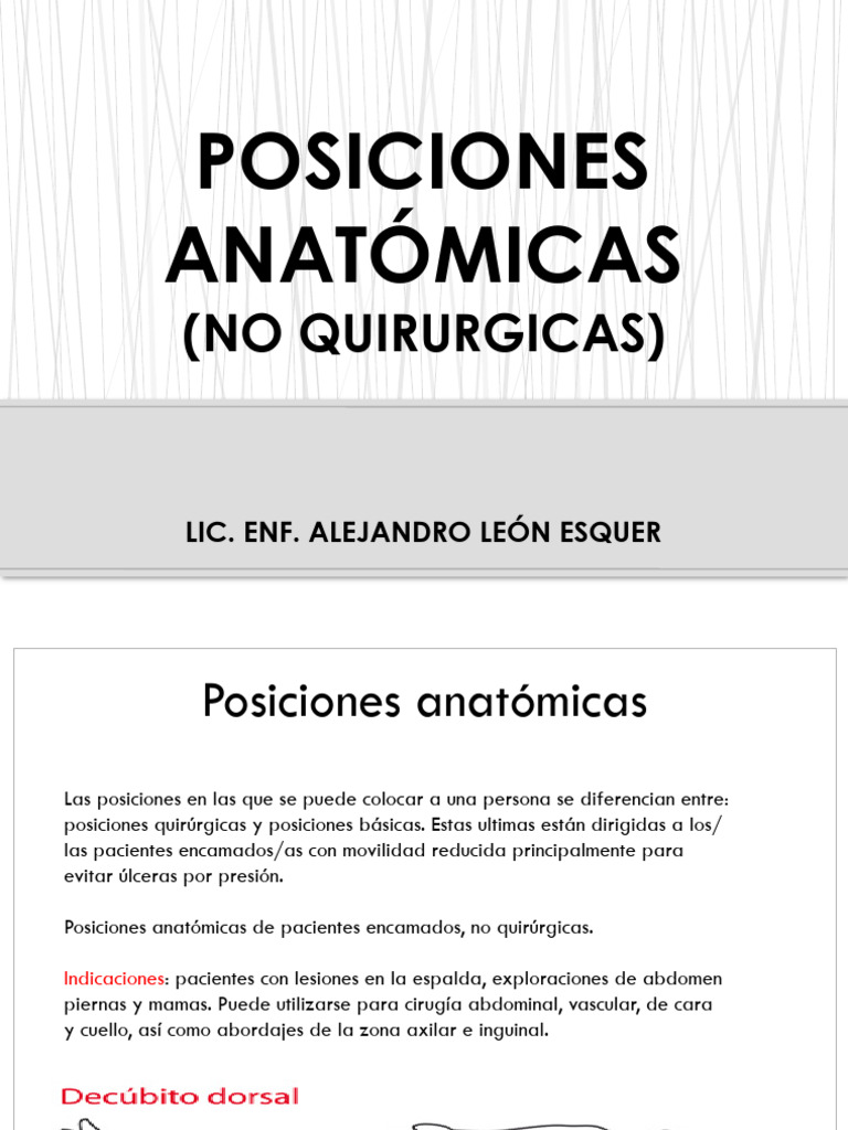 Posiciones Anatomicas | PDF