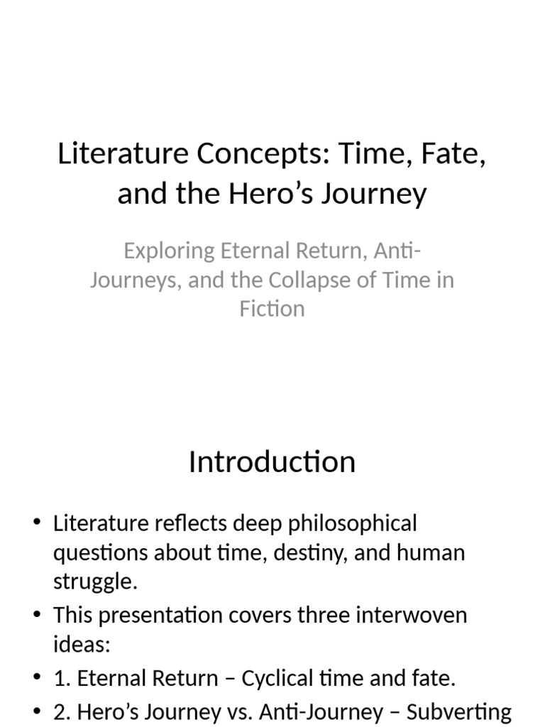 Time, Fate, and Hero's Journey in Literature | PDF | Destiny