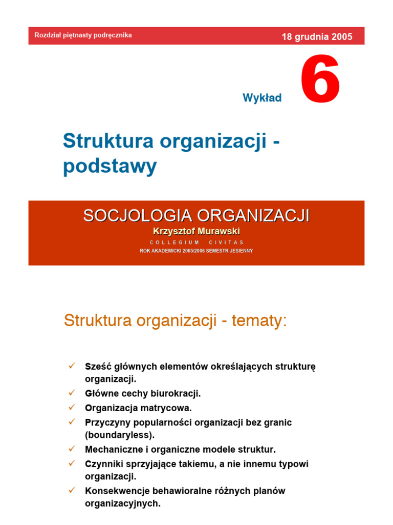 Wyklad Szosty - Struktura | PDF