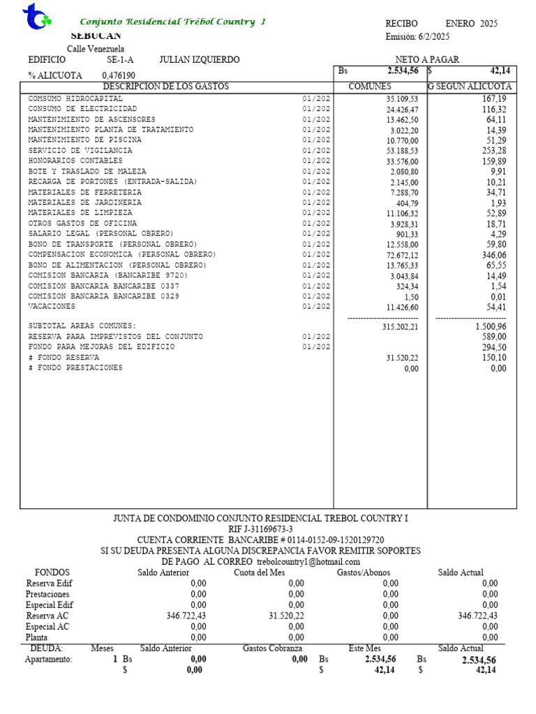 Sebucan Enero 2025 | PDF | Ley de recursos naturales | Inicio