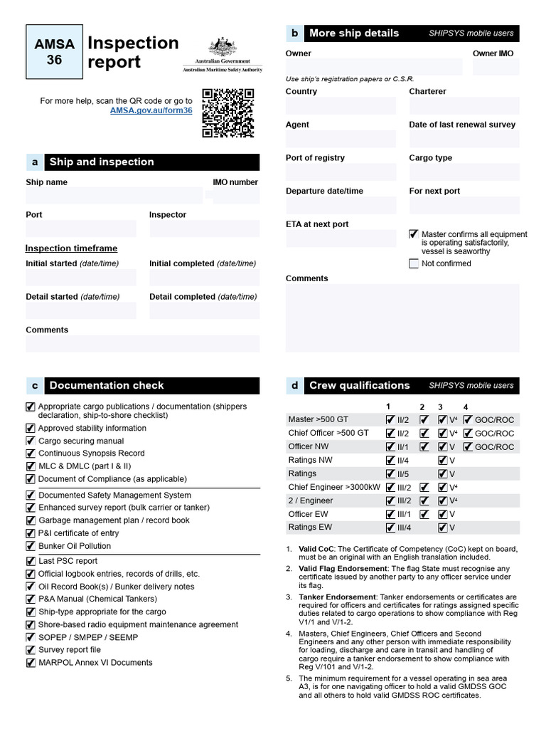 CANETE, JARNIE PIKE S. M.-Amsa-form BSMT 2-B | PDF | Oil Tanker | Shipping