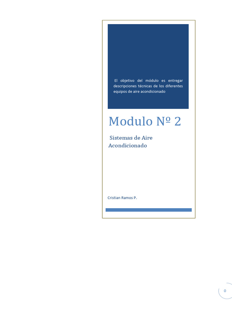 Modulo N°2, Sistemas de Aire Acondicionado | PDF | Aire acondicionado | Calor