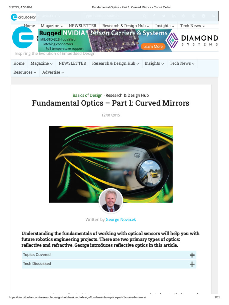 Fundamental Optics - Part 1 - Curved Mirrors - Circuit Cellar | PDF ...