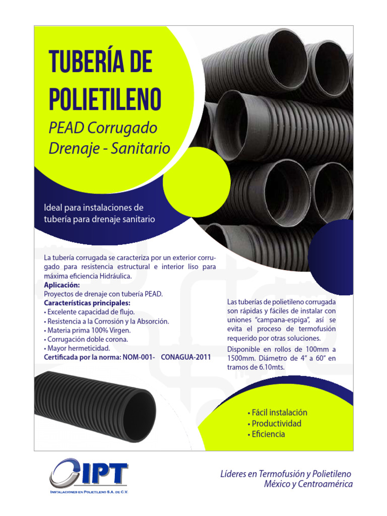 PEAD Drenaje Sanitario | PDF | Tubería (transporte de fluidos) | Ingeniería de Edificación