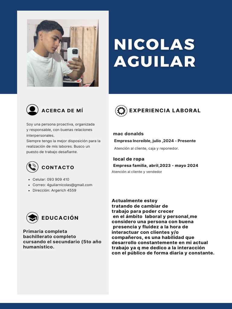 Curriculum Nicolás Aguilar | PDF