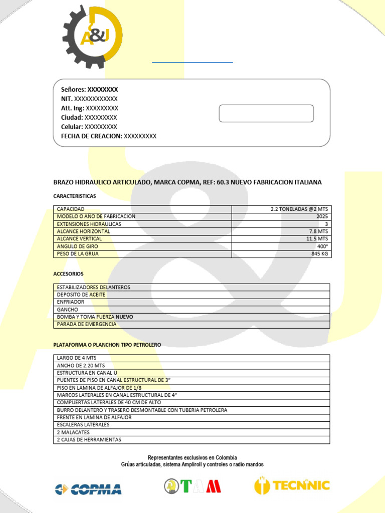 Cot. COPMA 60.3 | PDF | Tecnología de vehículos | Vehículos terrestres