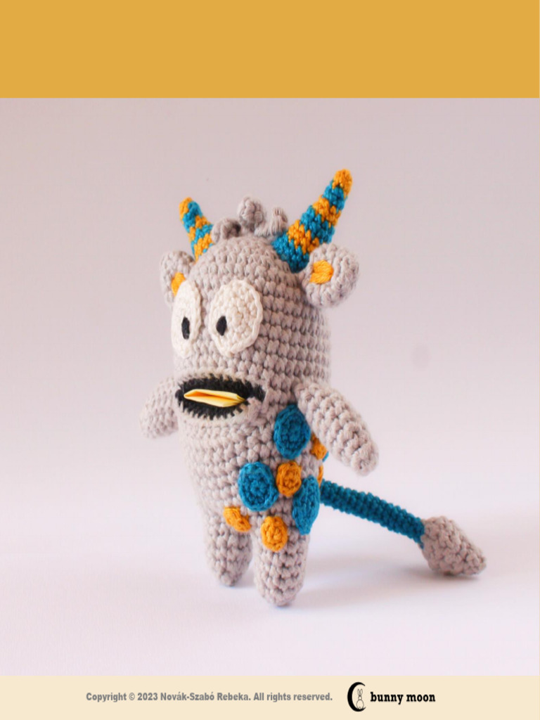 JoJo, The Worry Eater Monster | PDF | Crochet | Yarn