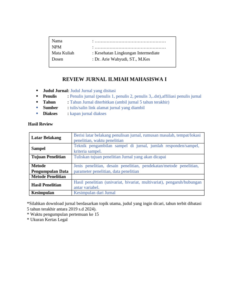 Tugas Review Jurnal | PDF