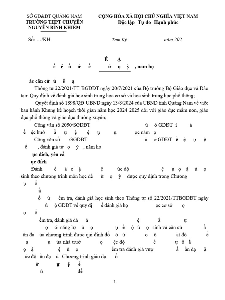 58.03.25. Kế Hoạch Kiểm Giữa HK2 - NBK (2024-2025) | PDF