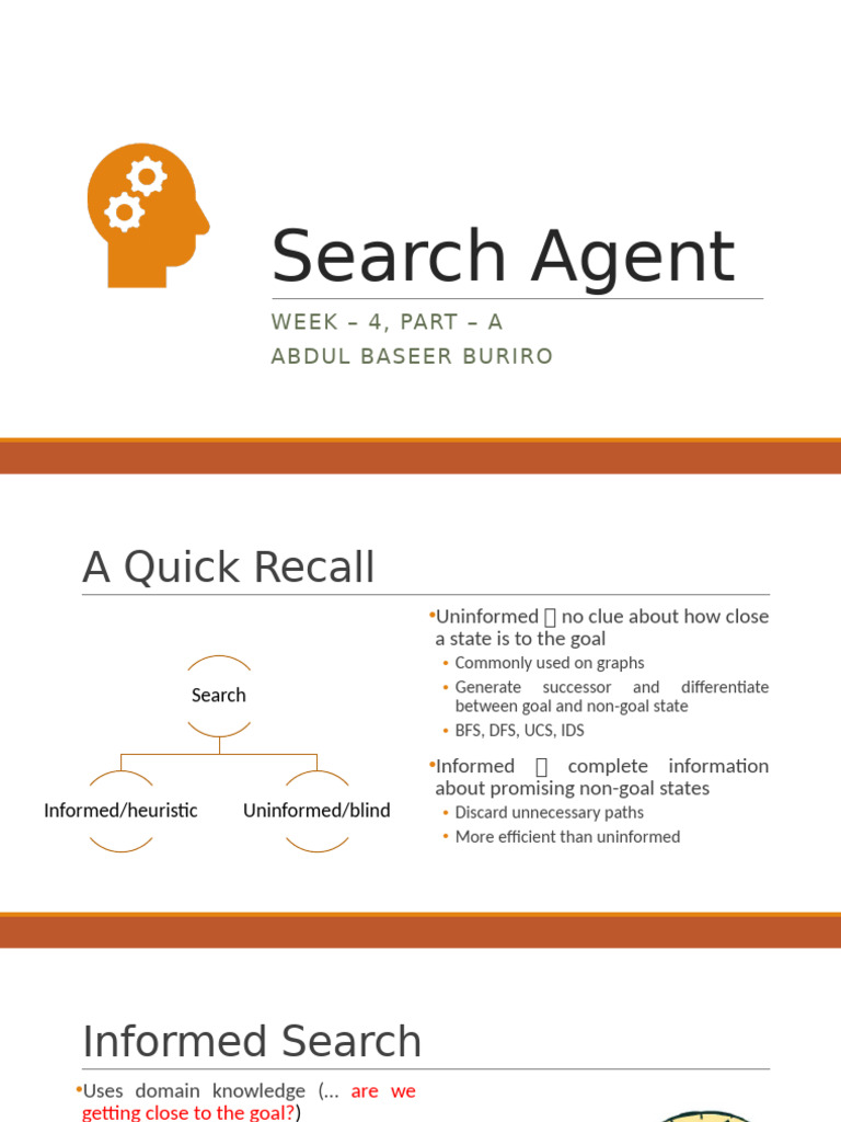 Week - 4 - Informed Search | PDF | Theoretical Computer Science | Applied Mathematics