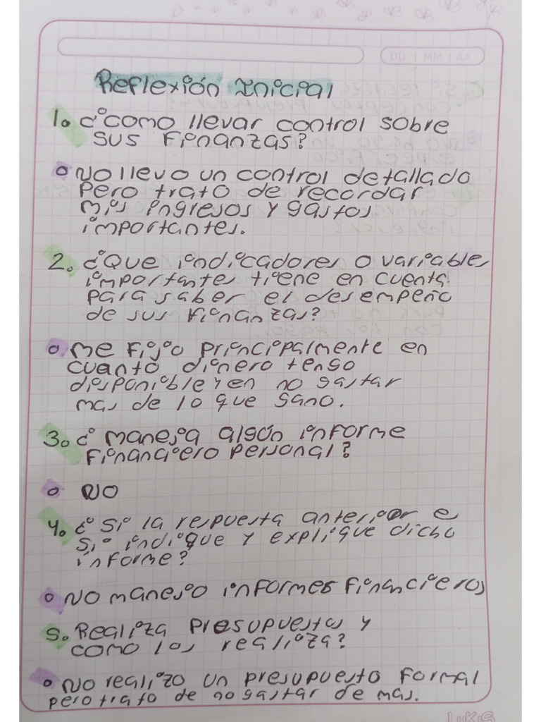 reflexión Inicial Cubides | PDF