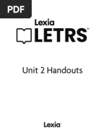 LETRS Unit 2 Test Answers | PDF | Phoneme | Syllable