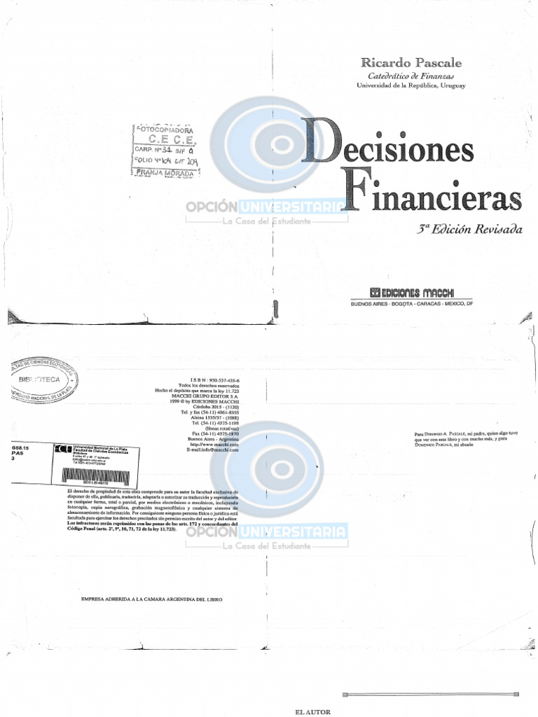 Pascale - _Decisiones financieras_ | PDF