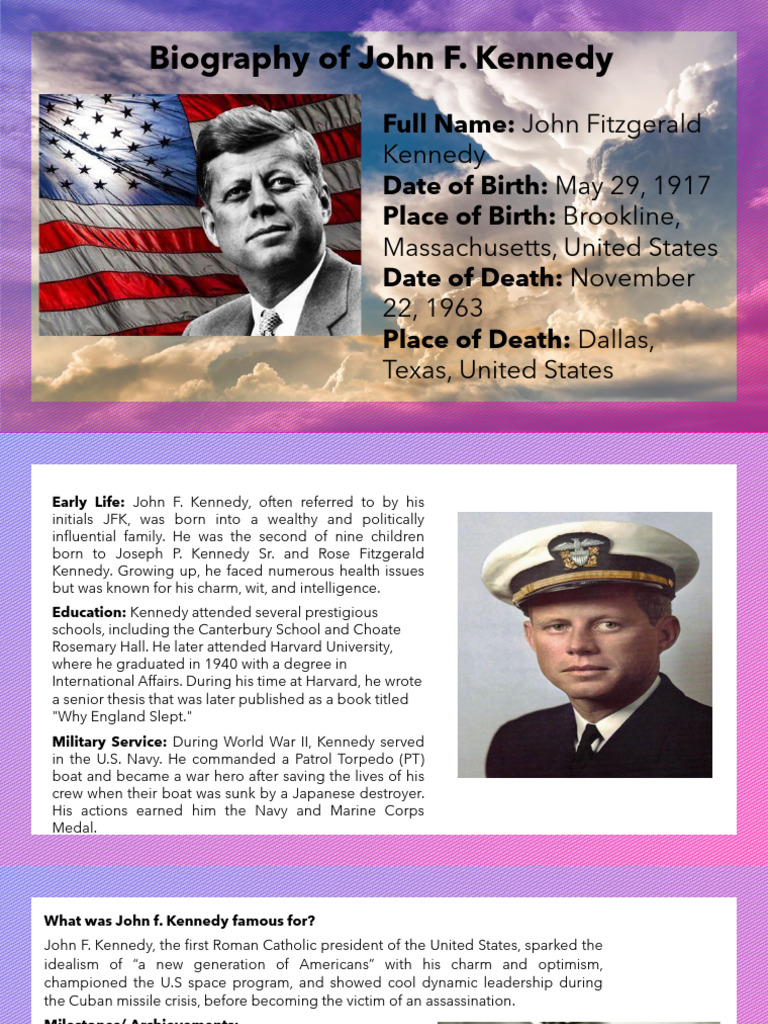 John F. Kennedy: A Biography | PDF | John F. Kennedy | Presidency Of ...
