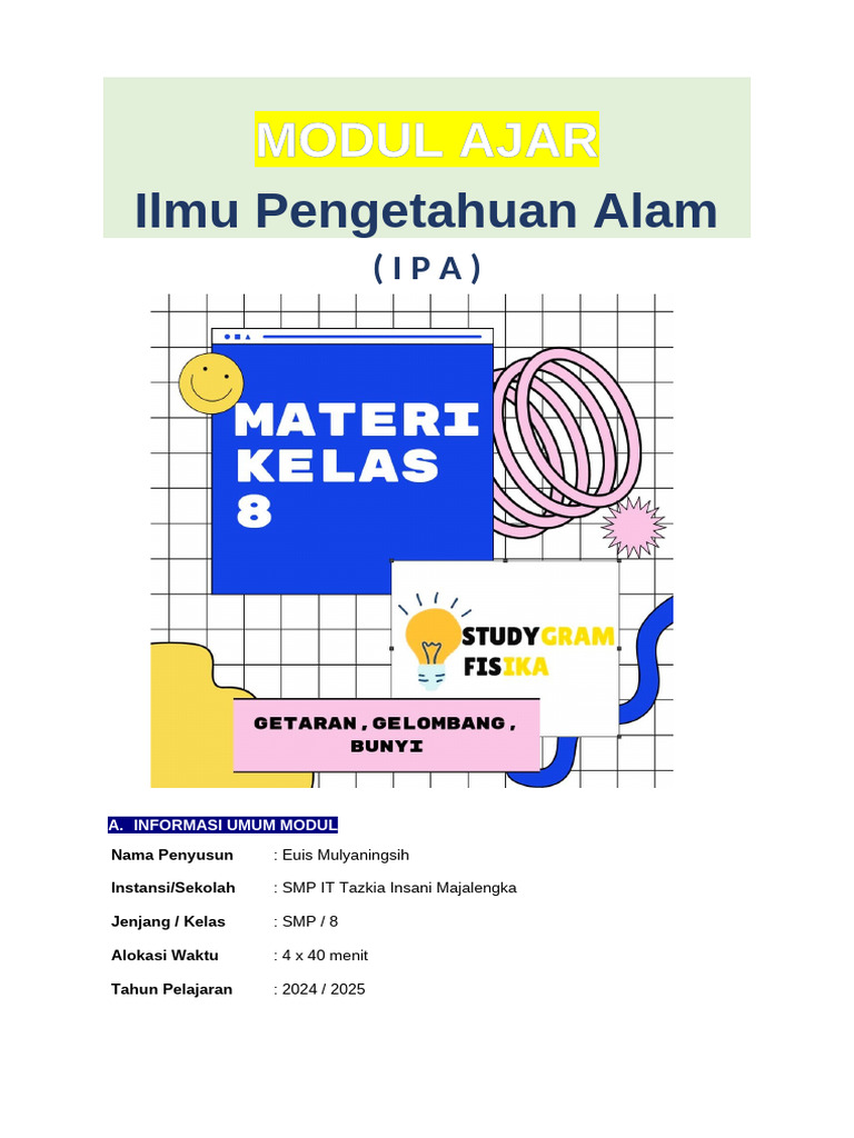 IPA Kls.8. Getaran Dan Gelombang | PDF