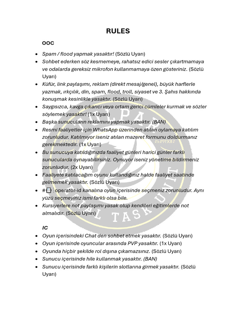RULES | PDF