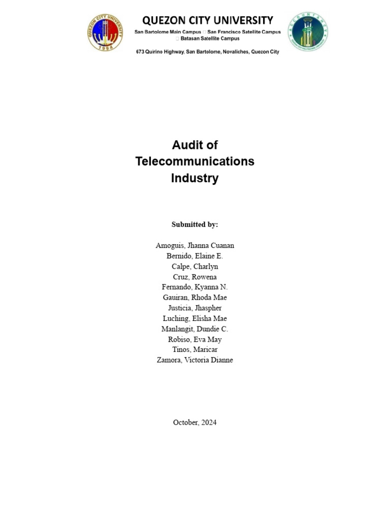 Audit of Telecommunications | PDF | Computer Network | Telecommunications