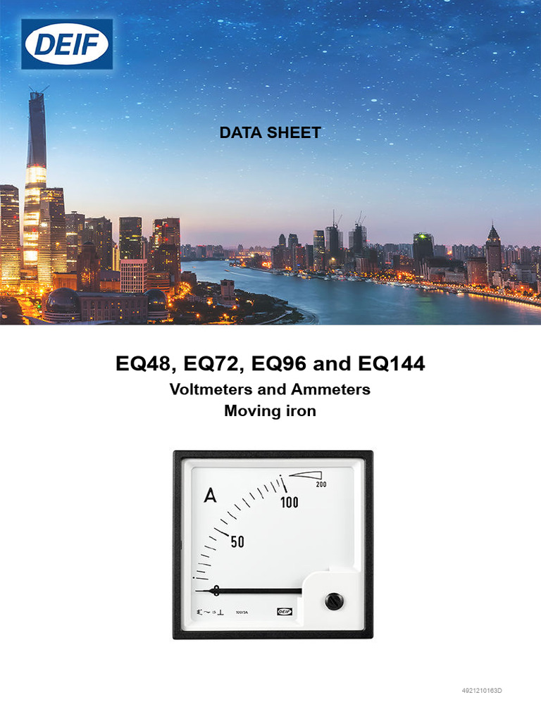 DEIF EQ Series Meter Data Sheet | PDF | Alternating Current | Electricity