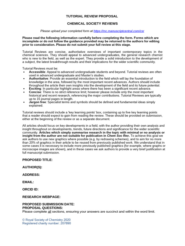 Tutorial Review Submission Guidelines | PDF | Human Communication | Science