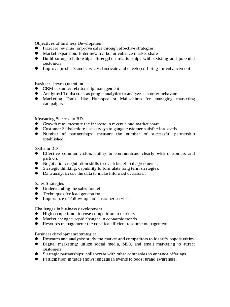 Corriculum Business Development | PDF