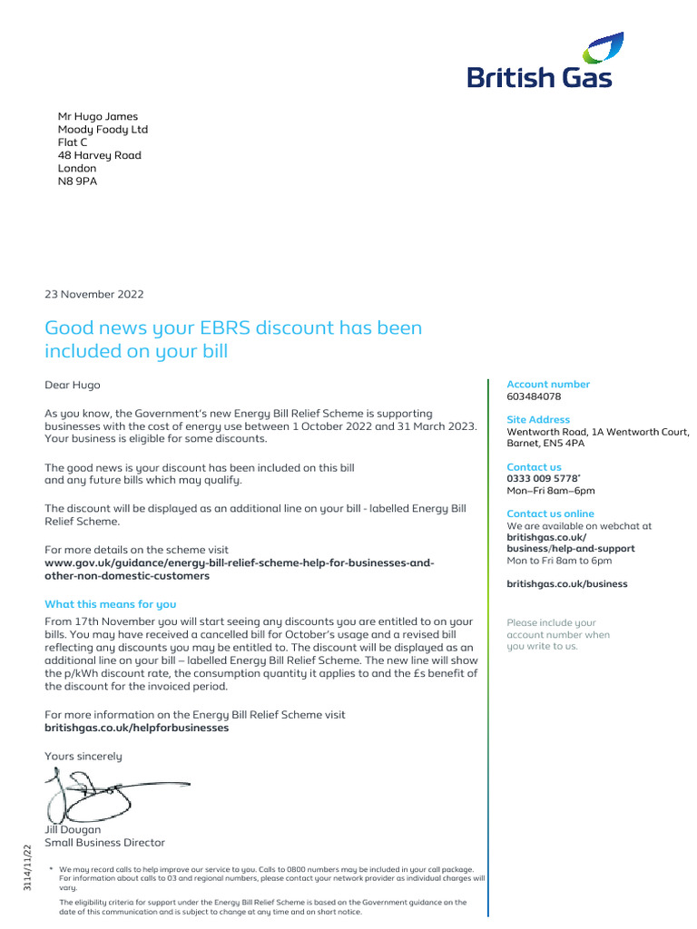 Energy Bill Relief Scheme Update | PDF | Debit Card