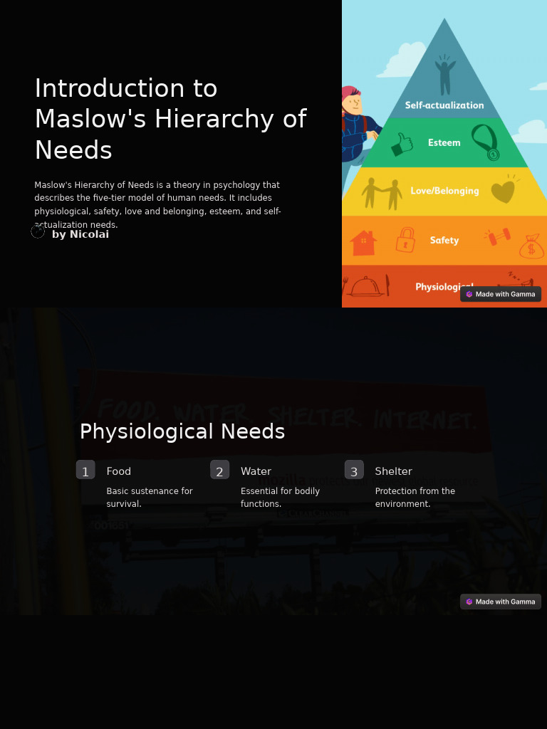 Introduction To Maslows Hierarchy of Needs | PDF