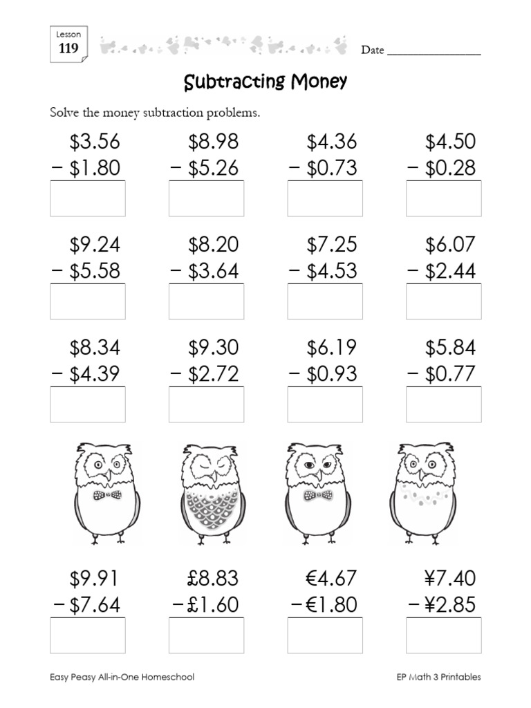 Ep Math 3 Lesson 119 | PDF