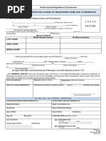 Application for Marriage Certificate | PDF