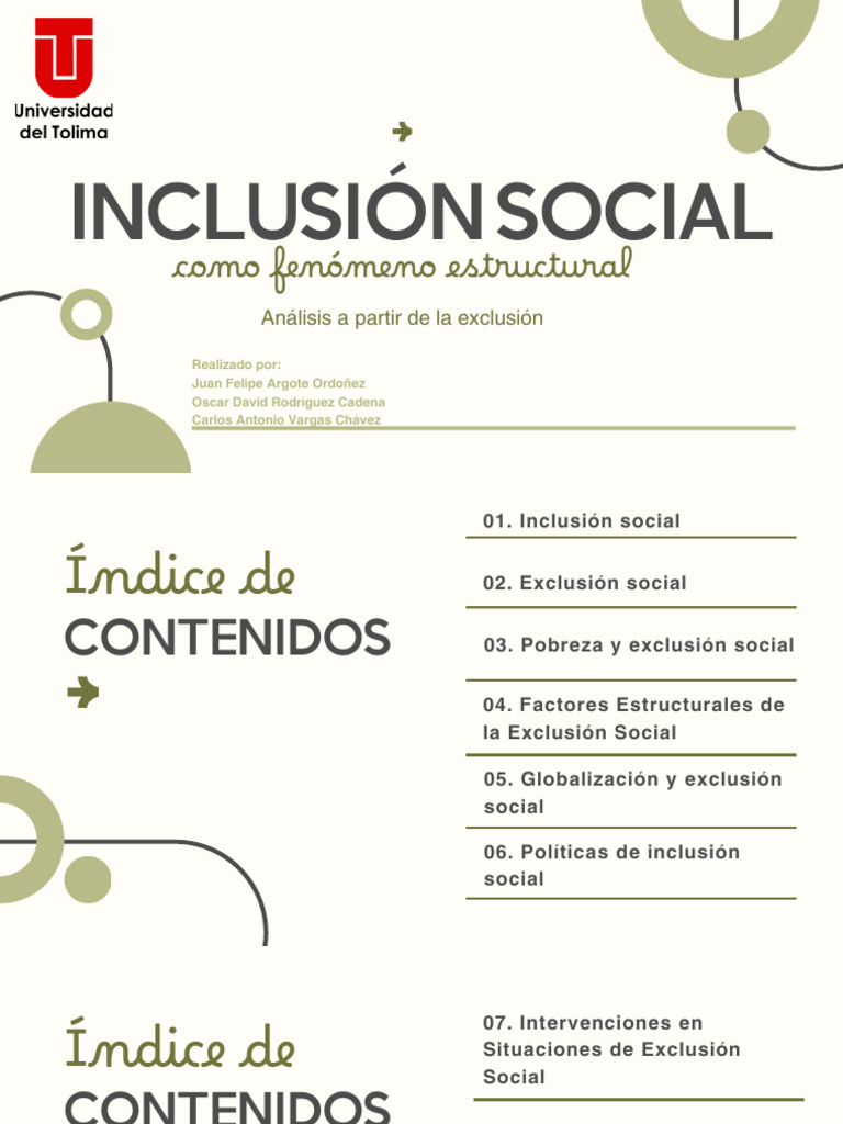 Inclusión y Exclusión Social: Conceptos Clave | PDF | Exclusión social ...