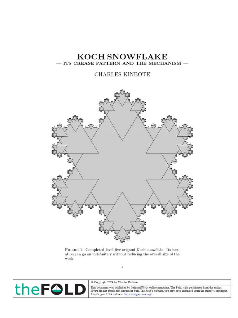 Thefold84 Fractal Origami Koch Snowflake Article 2 | PDF | Origami ...