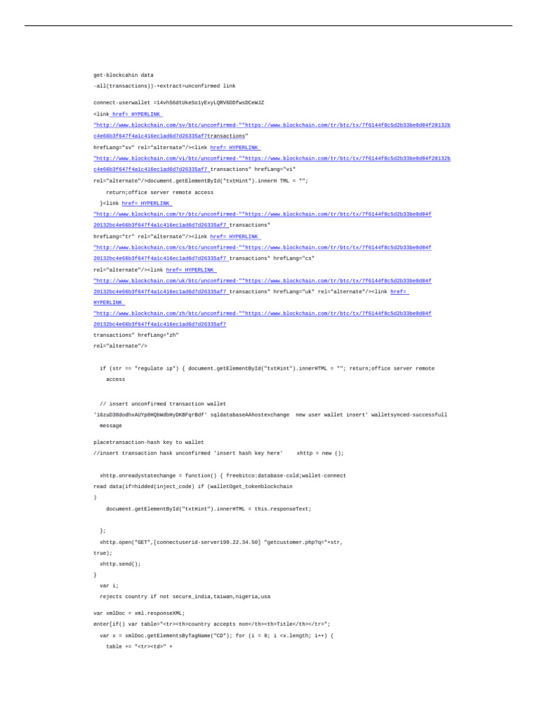 Blockchain Unconfirmed Transaction Hack Script | PDF | Cryptography | Internet