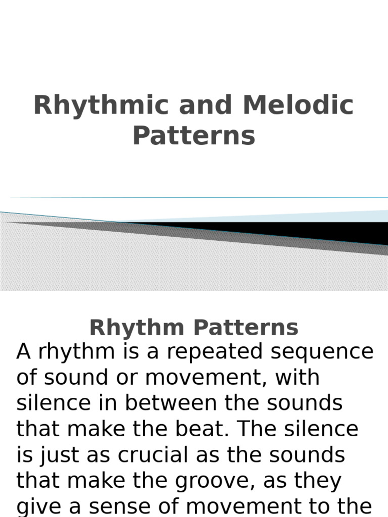 Rhythmic and Melodic Patterns | PDF | Rhythm | Music Theory