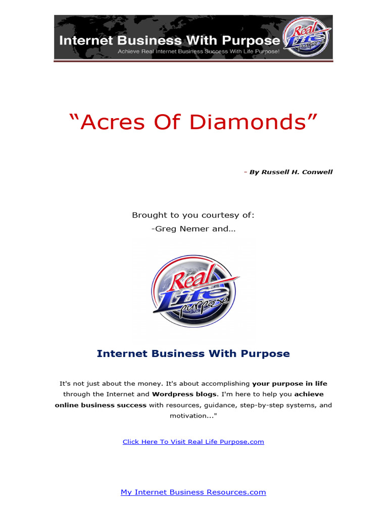 Acres of Diamonds | PDF