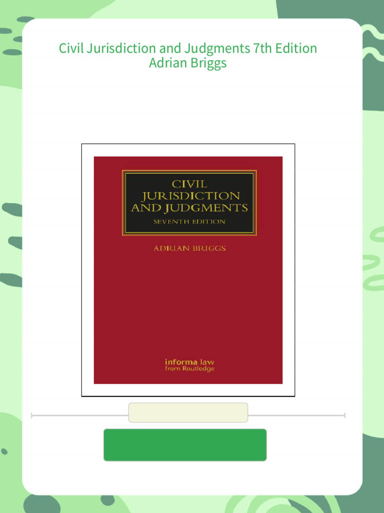 Civil Jurisdiction and Judgments 7th Edition Adrian Briggs - Download ...