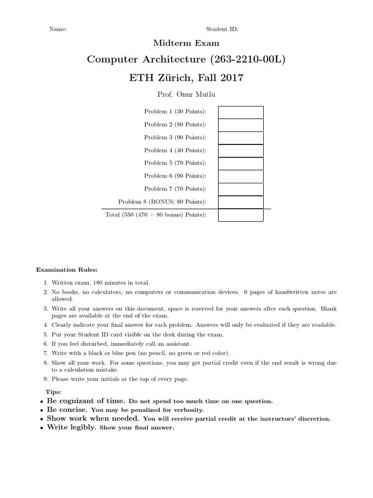 main-midterm | PDF | Cpu Cache | Database Index