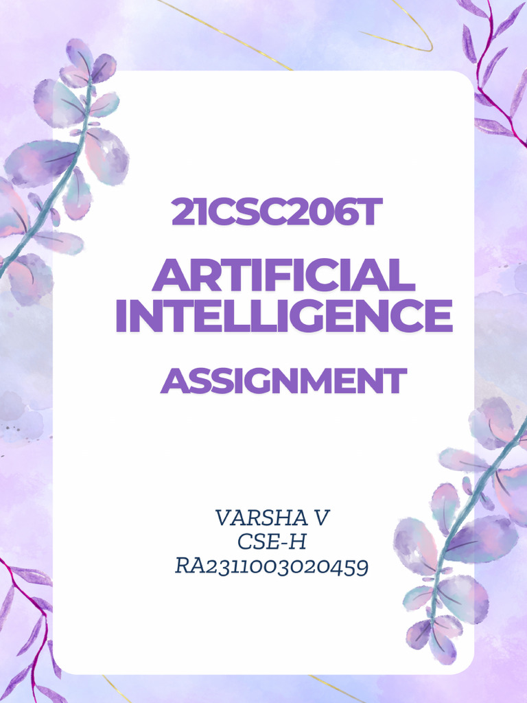 Artificial Intelligence First Page | PDF