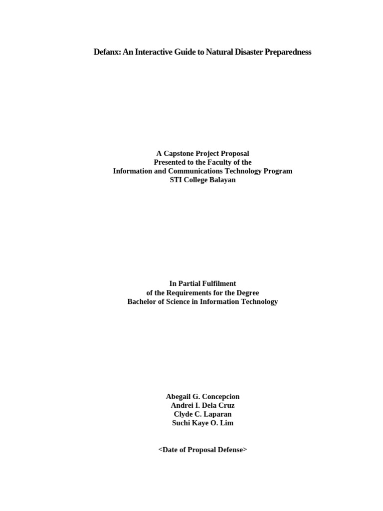 Formatted IT Capstone Project Proposal Manuscript Template | PDF | Tablet Computer | Graphical ...