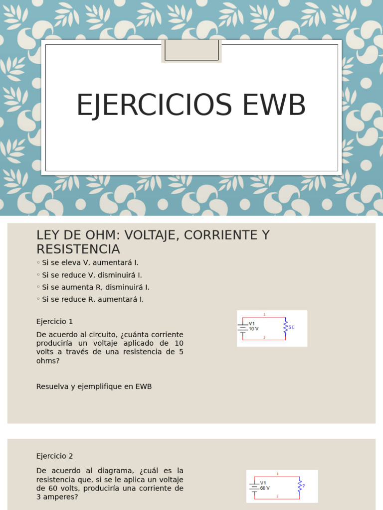 Ejercicios EWB | PDF