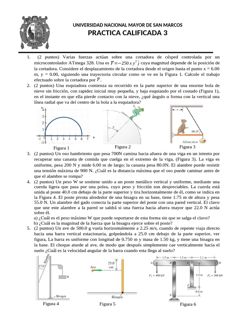 PC3 2024 2 | PDF | Oscilación | Fuerza