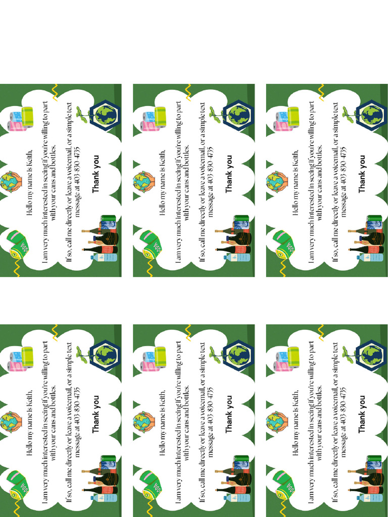Bottle & Cans Recycle PDF | PDF