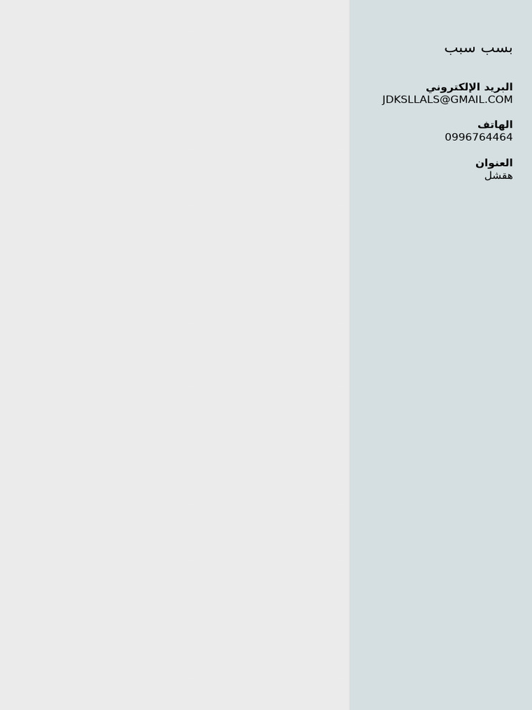 Arabic CV | PDF