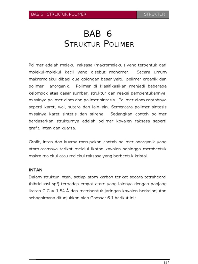 Bab-6 Struktur Polimer | PDF