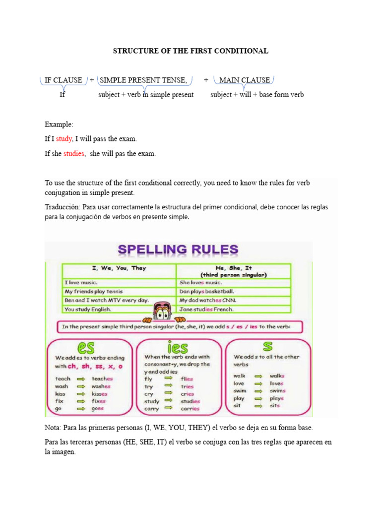 Structure of The First Conditional - Tenth Grade - B | PDF