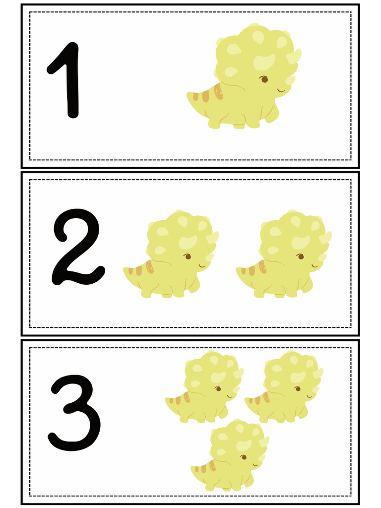 Números Con Dinosaurios | PDF