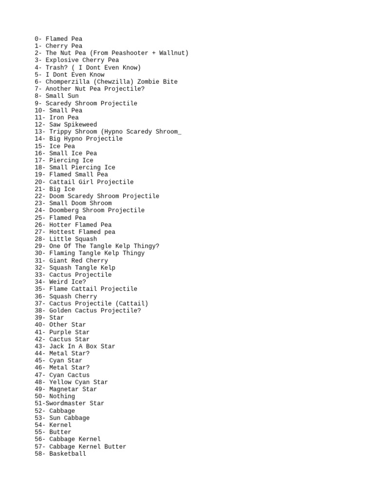Projectile Ids 2.2.1 (Feel Free To Change It To The Right Name) | PDF