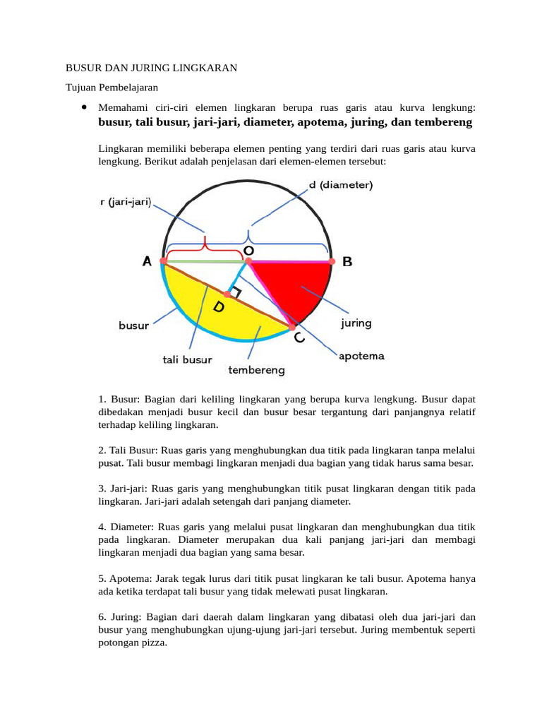 Busur Dan Juring Lingkaran | PDF