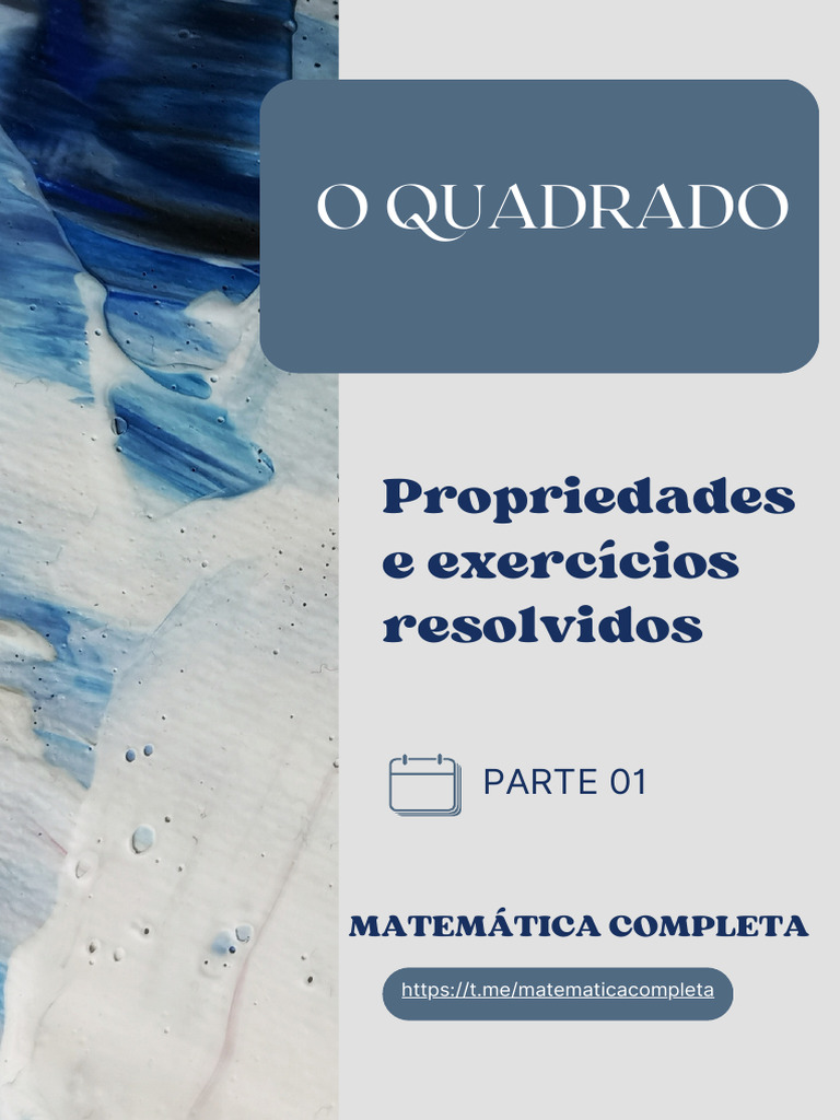 Propriedades do Quadrado na Matemática | PDF