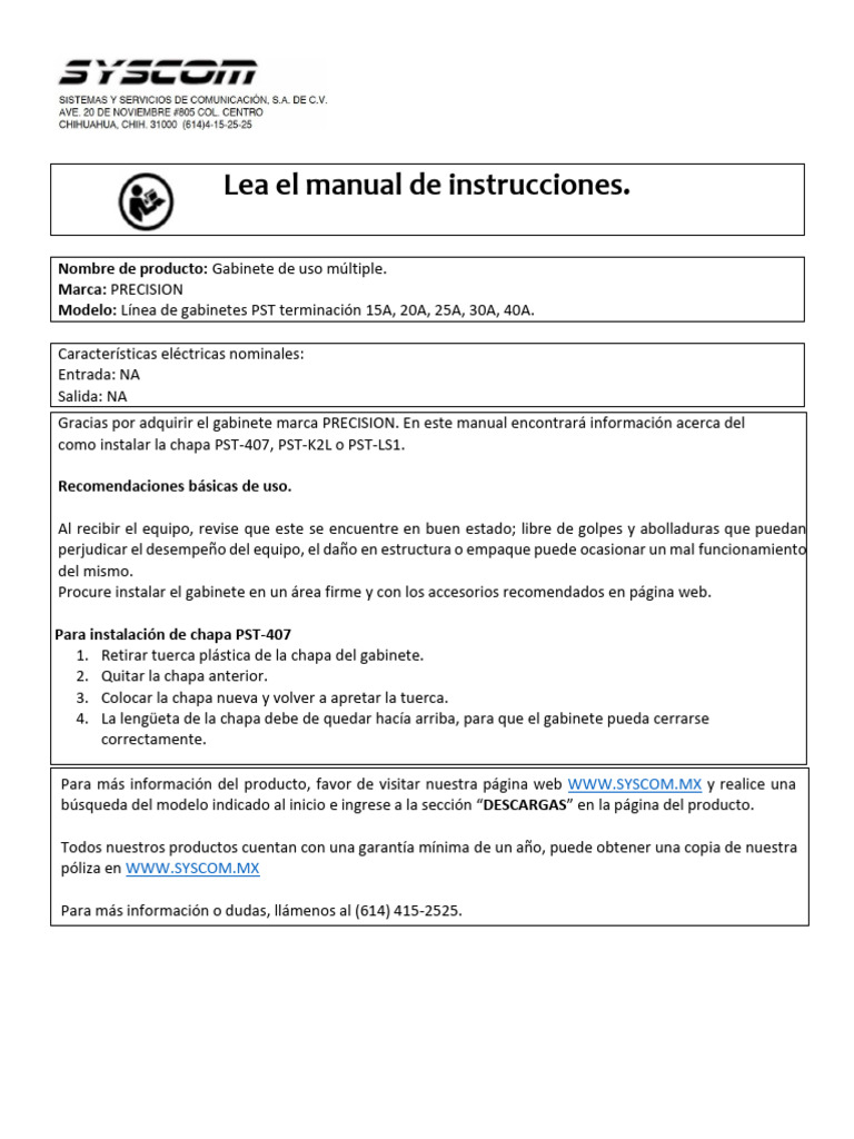 Manual PST-407 | PDF