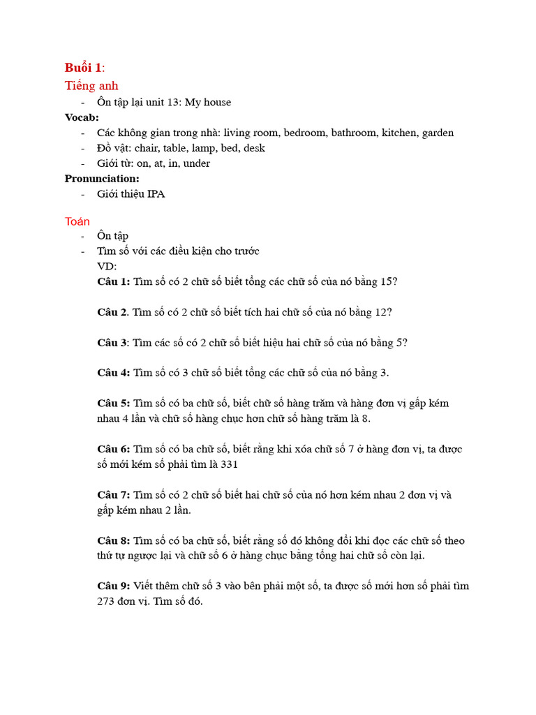 Ti NG Anh: Vocab | PDF