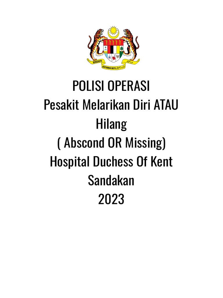 Polisi Operasi Pesakit Melarikan Diri | PDF